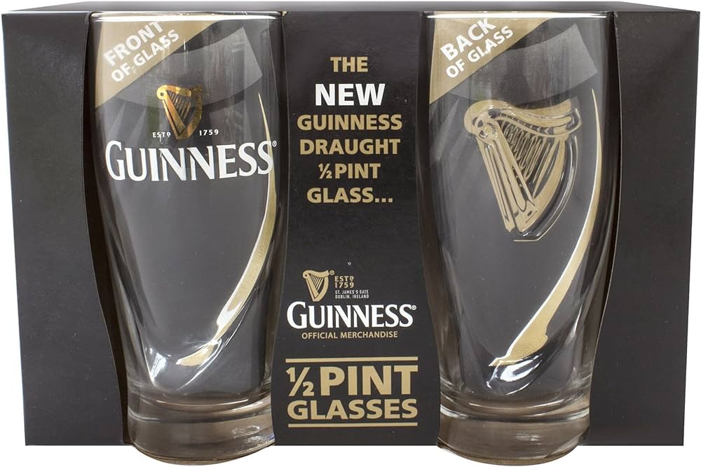 Guinness Half Pint Glass 2 Pack | Guinness Glass